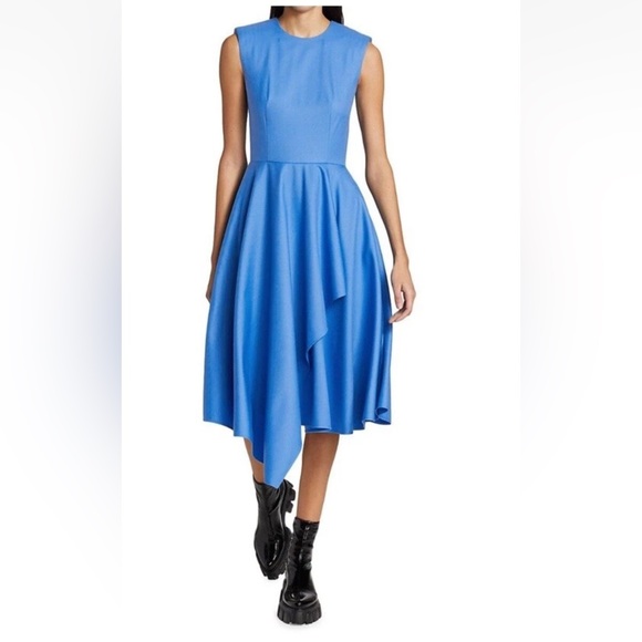 Alexander McQueen | Dresses | Nwt Alexander Mcqueen Cerulean Blue Wool ...